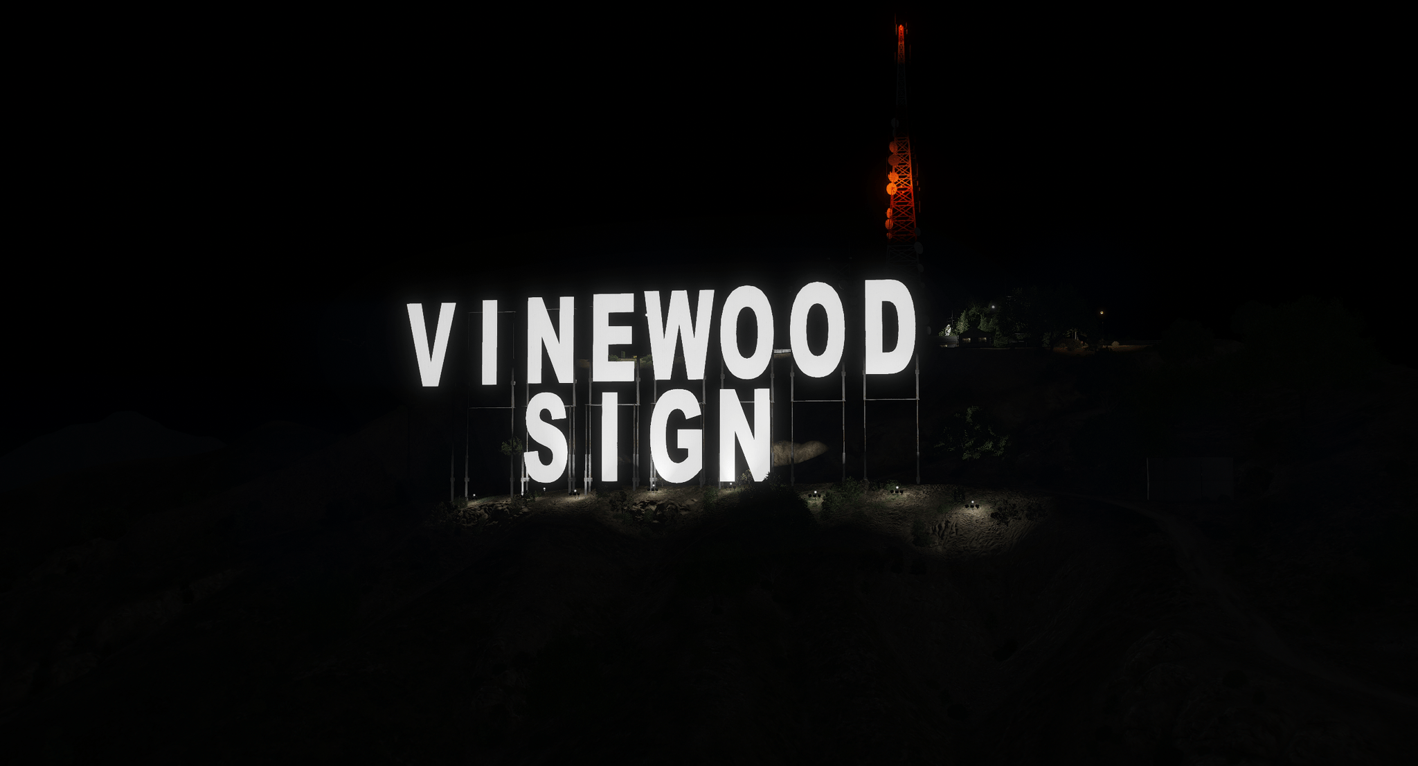 Custom Vinewood Sign V2 | London Studios